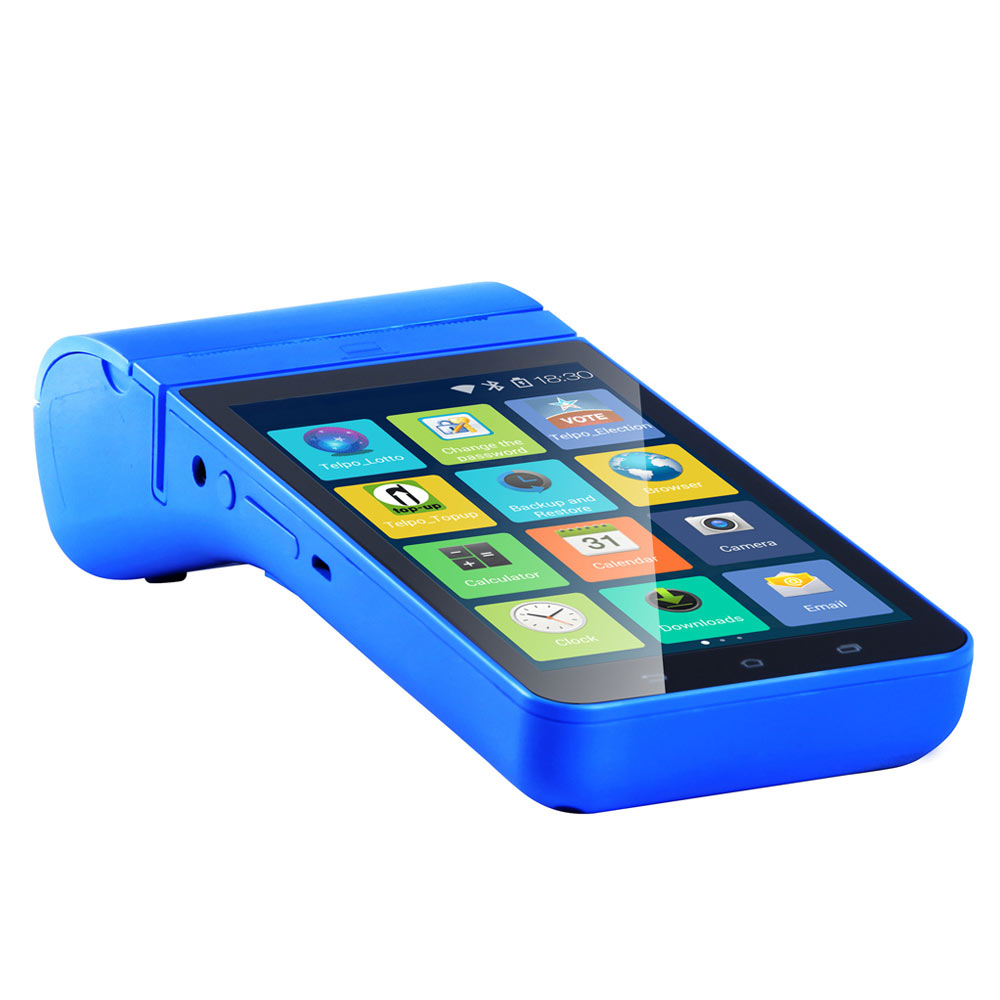 EMV 4G Handheld Biometric Fingerprint Android Pos System With Printer ...